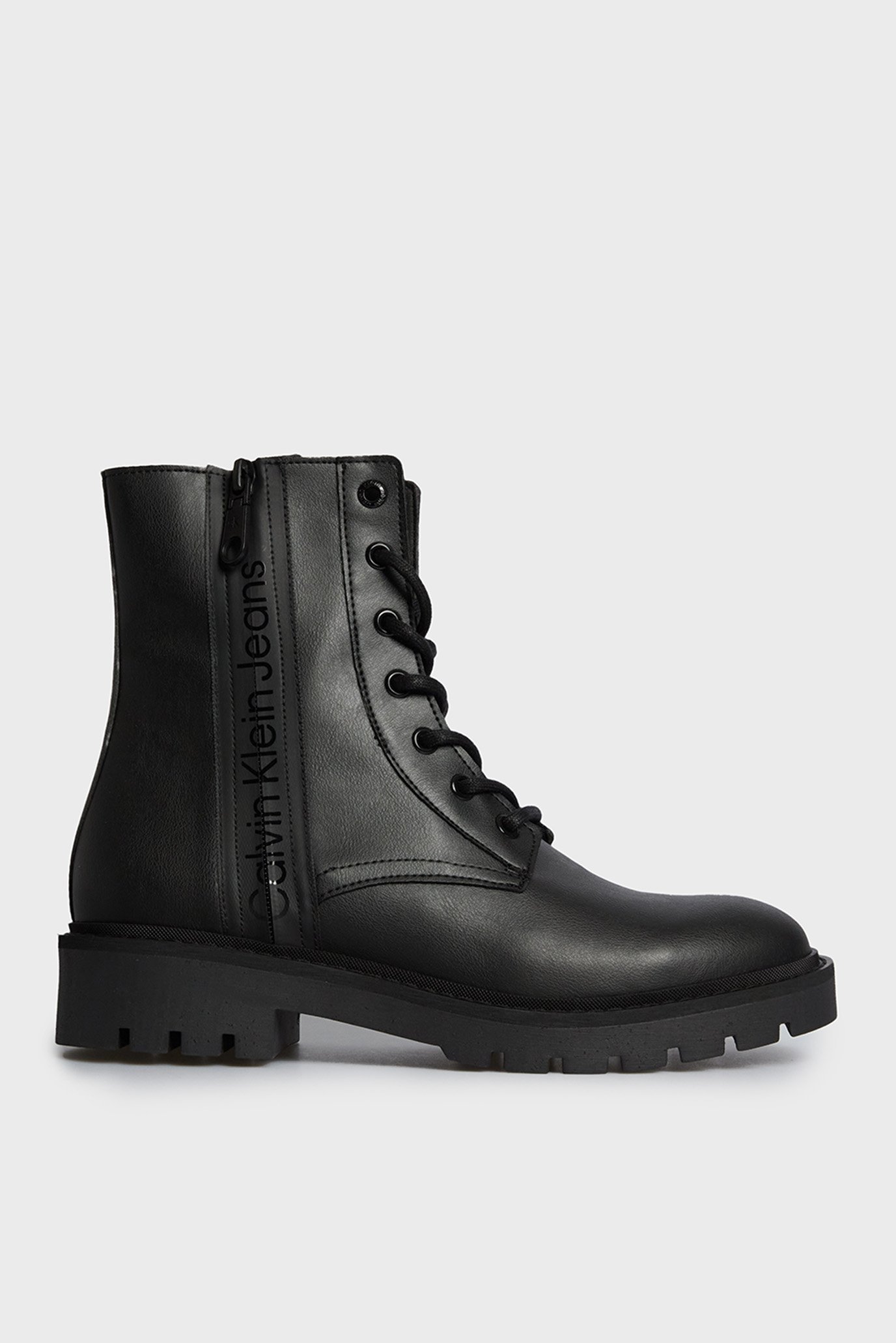 Женские черные ботинки COMBAT MID LACEUP Calvin Klein Jeans YW0YW01255 ...